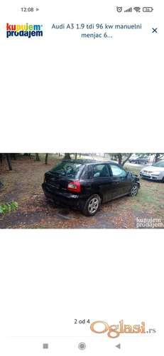 Audi A3 1.9 tdi 96 kw razni delovi