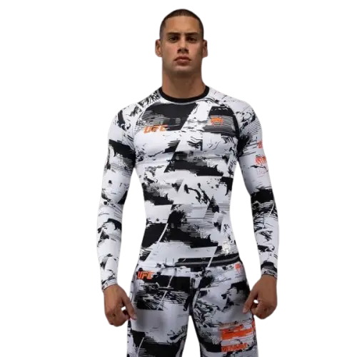 Venum Kompresiona majica Rashguard UFC Zenith Authentic Fight Week, Dugi rukav, Beli