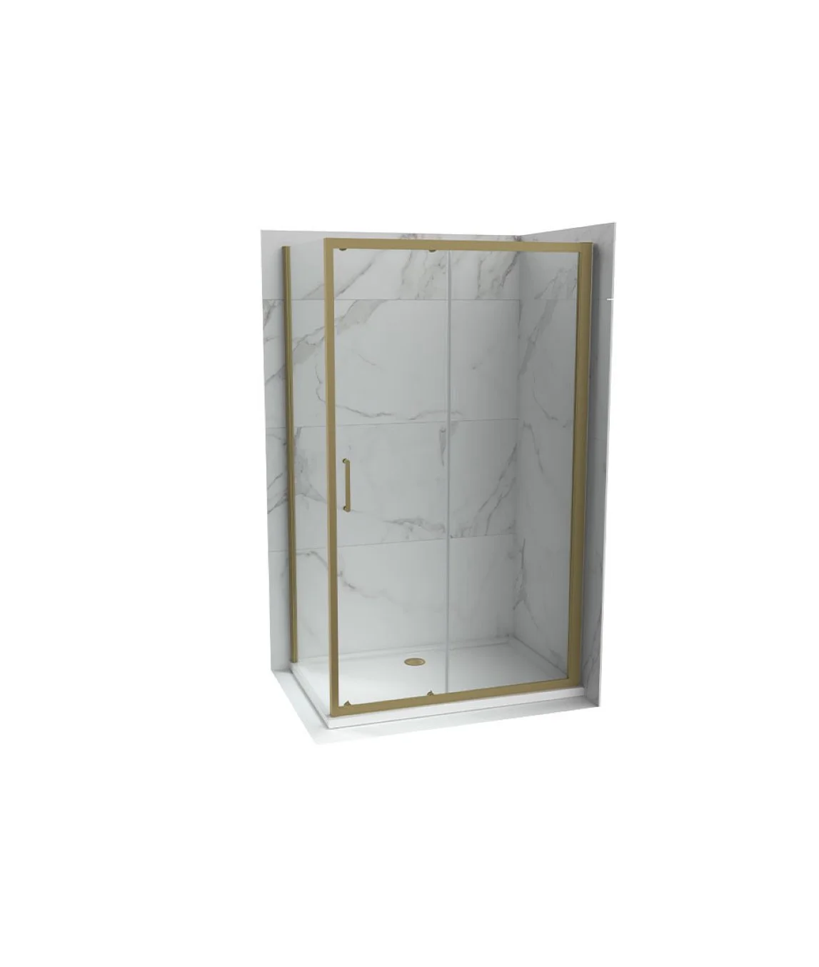 TUŠ PARAVAN ATLAS PRO 1000 X 1950/6MM STAKLO 6MM BRUSHED GOLD C-02-BG43100