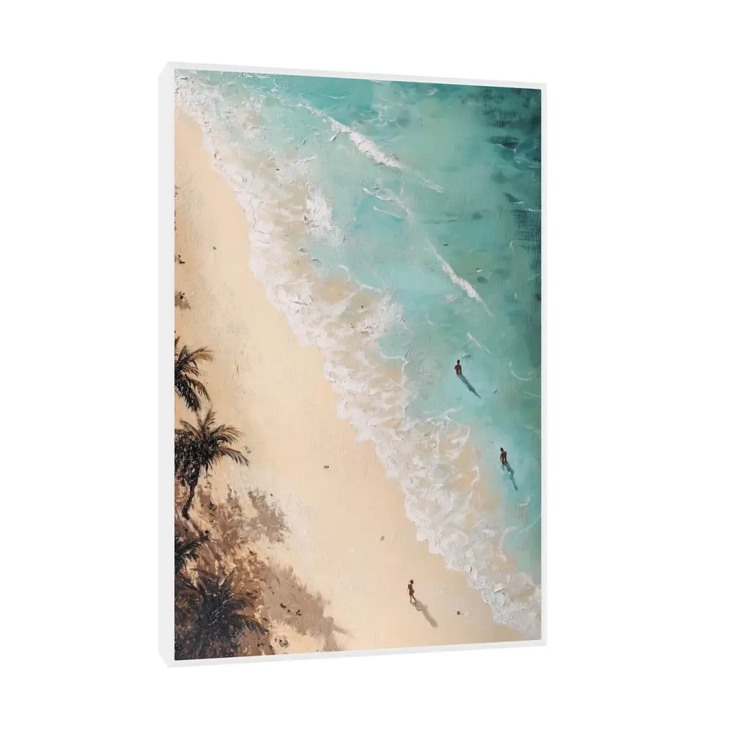 Canvas Slika na platnu Plaža, Sa ramom, 100 x 150 cm, Beli