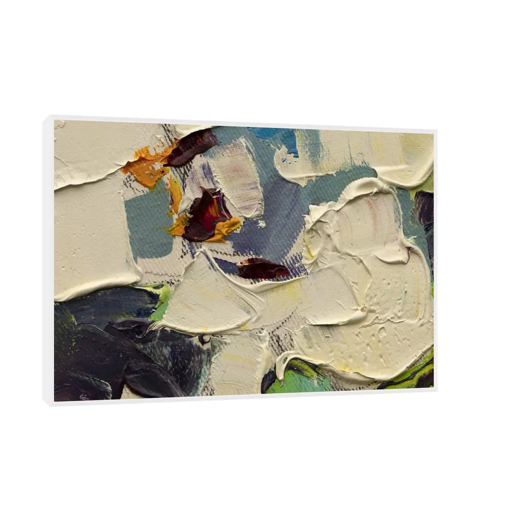 Canvas Slika na platnu Impasto, Sa ramom, 90 x 60 cm, Beli