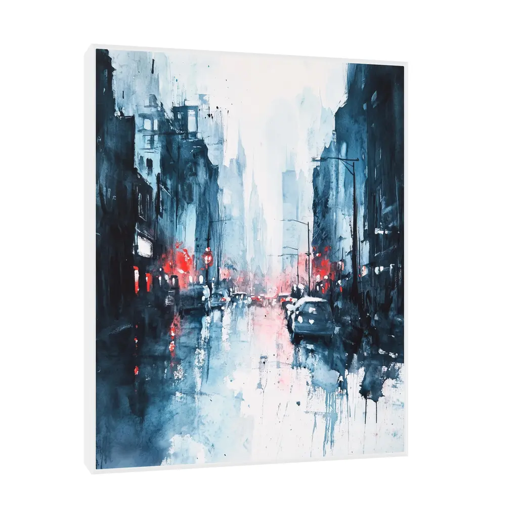 Canvas Slika na platnu Mala noćna šetnja, 100x125cm, Sa ramom, Beli