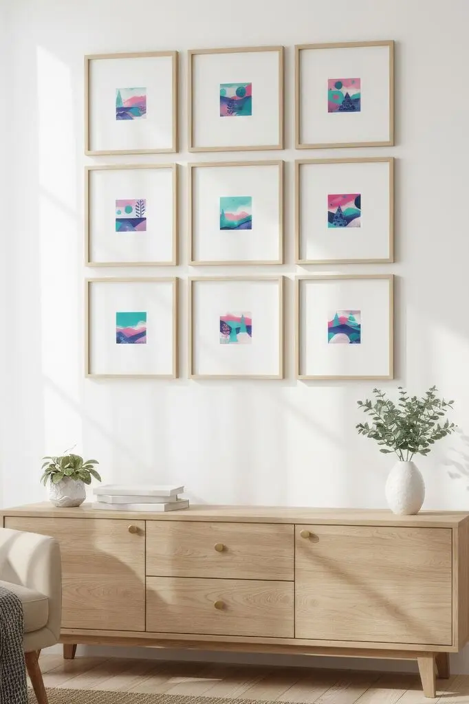 Wallity Slika Huhu756, 30x30cm, 9 delova