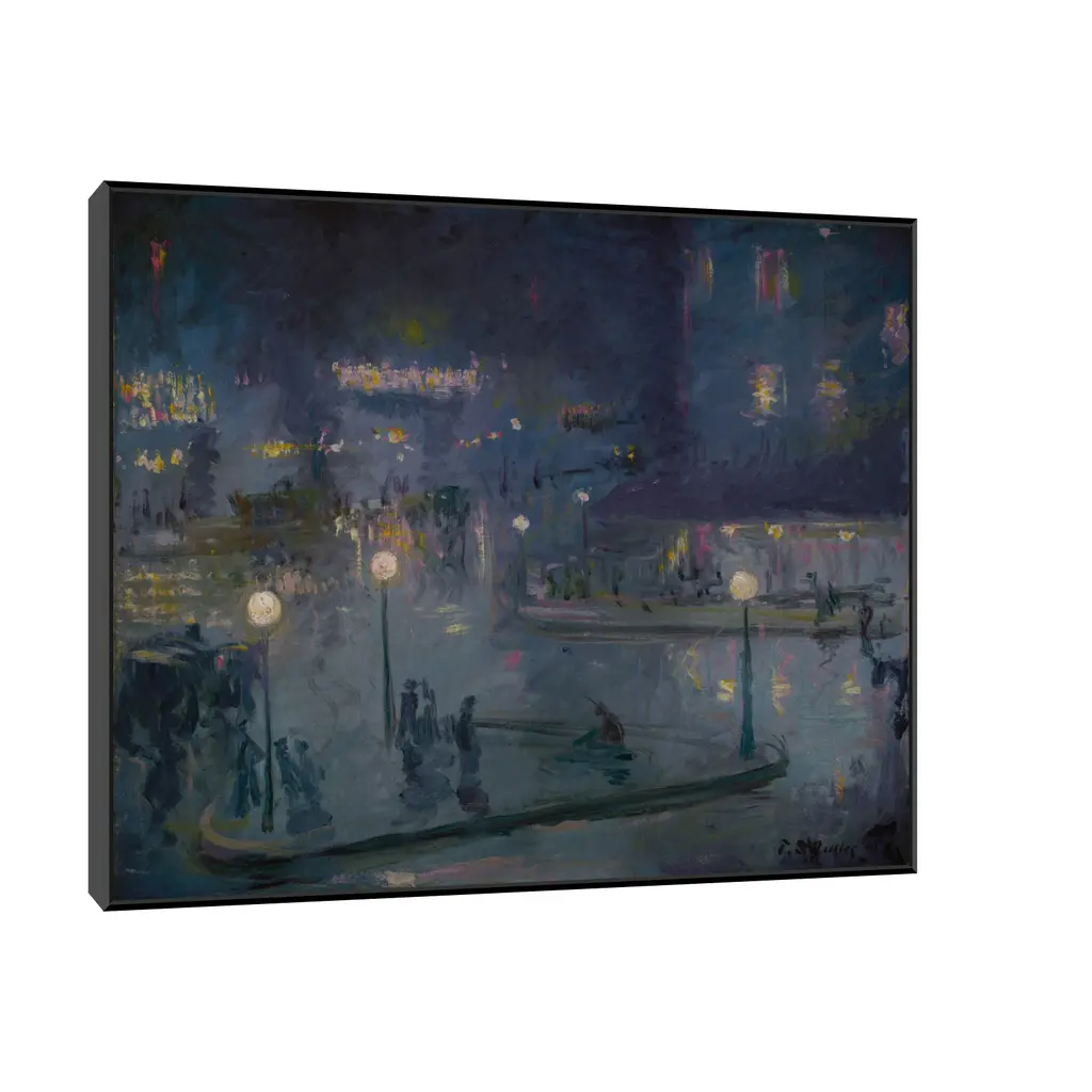 Canvas Slika na platnu Place de Rome at Night, Theodore Earl Butler 150x120cm, Sa ramom, Crni