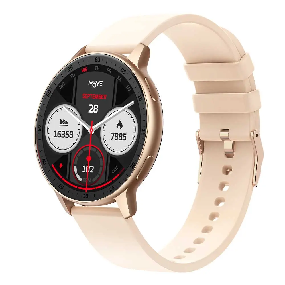 Moye Pametni sat Kronos 3R EVO, 1.43'', AMOLED, Roze-bordo