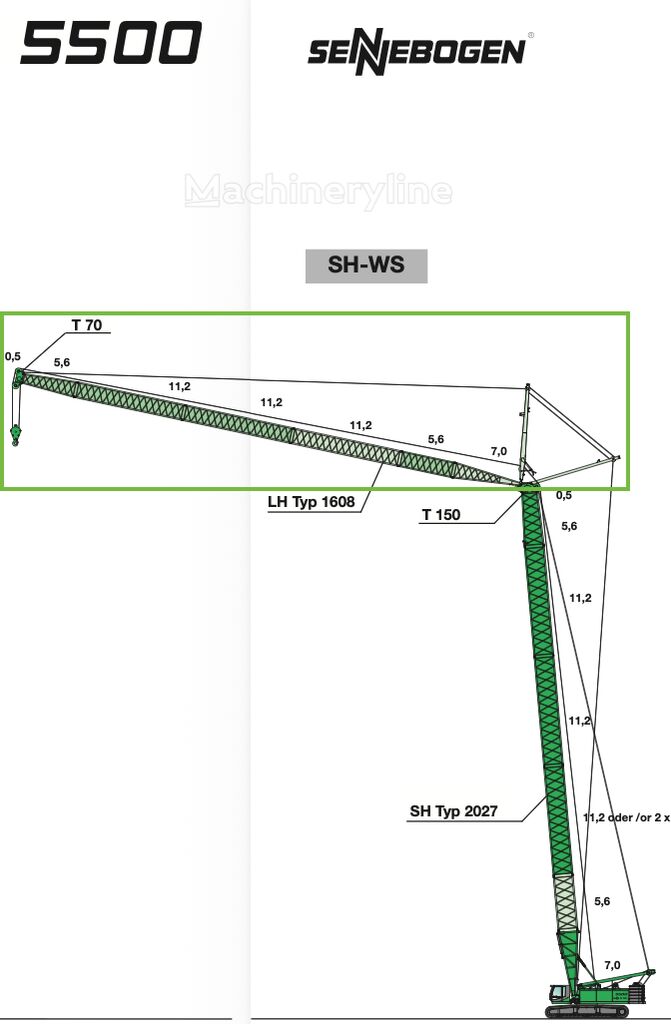 Sennebogen 5500 kran guseničar