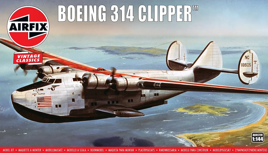 AIRFIX 1/144 Boeing 314 Clipper (Vintage Classics)