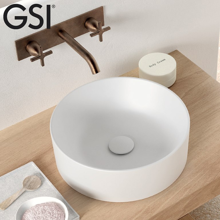 GSI KUBE X LAVABO Ø40 NADGRADNI BELA MAT 942609