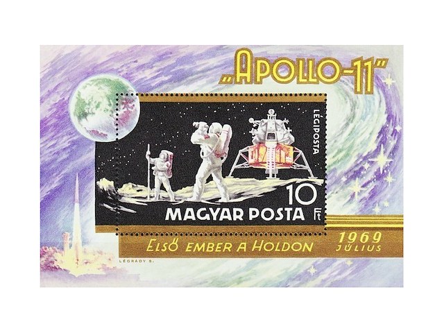 MAĐARSKA - BLOK Apollo 11 1969