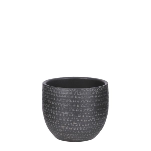 DEKOR DOM Saksija CARRIE 14cm 1086342 - Black - EDL