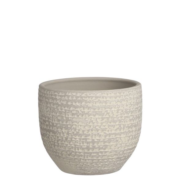 DEKOR DOM Saksija CARRIE 14cm 1079204 - Light Grey - EDL