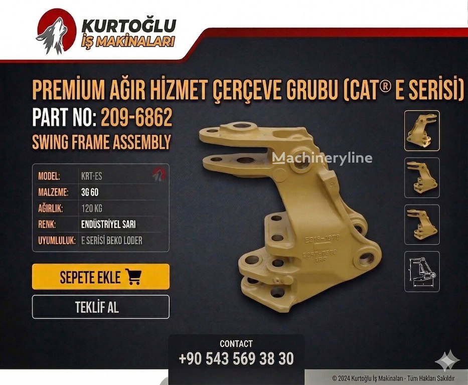 CATERPILLAR (CAT) E-SERİSİ SWING FRAME (DÖNÜŞ ŞASİSİ) - 209-6862 Caterpillar CAT E SERİSİ 209-6862 za Caterpillar CAT 420E, 422E, 428E, 432E, 434E, 442E, 444E bagera-utovarivača