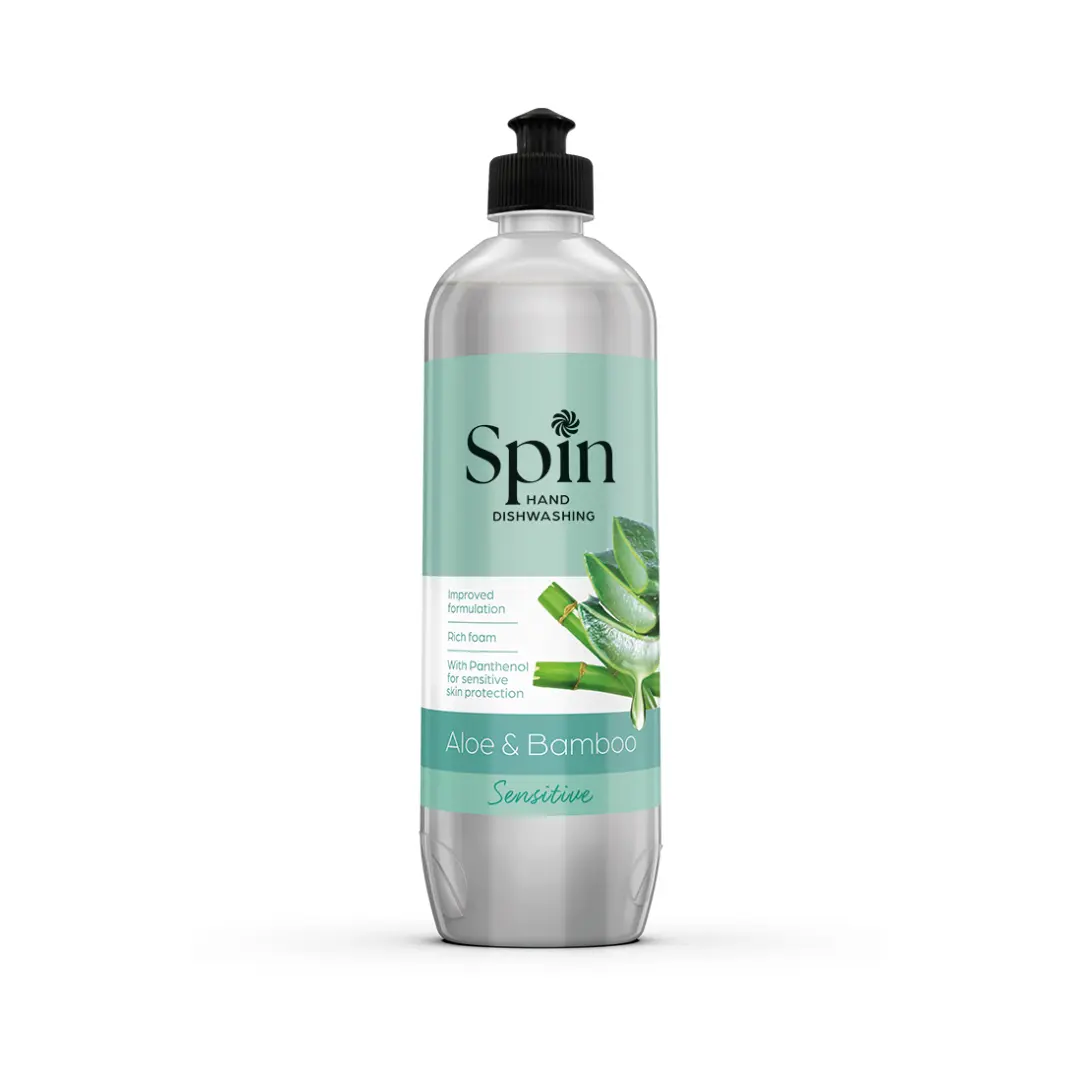 Spin Tečni deterdžent za sudove Aloe&Bamboo, 800ml