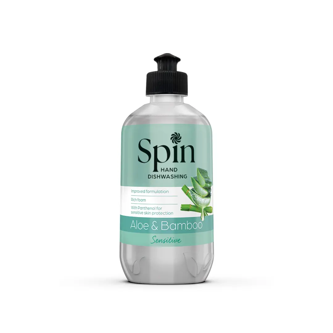 Spin Tečni deterdžent za sudove Aloe&Bamboo, 500ml