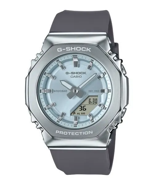 Casio Ženski sat GM-S2110-2A, Svetloplavo kućište, Sivi