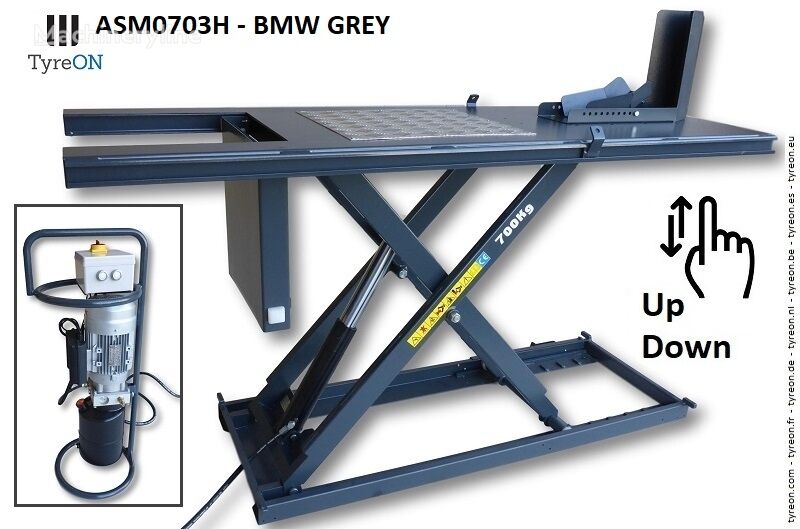 Nova TyreON ASM0703H motorcycle lifting table - BMW grey - AWC160 front whe dizalica za motocikl