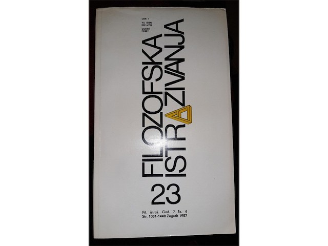Filozofska istraživanja br.23/1987