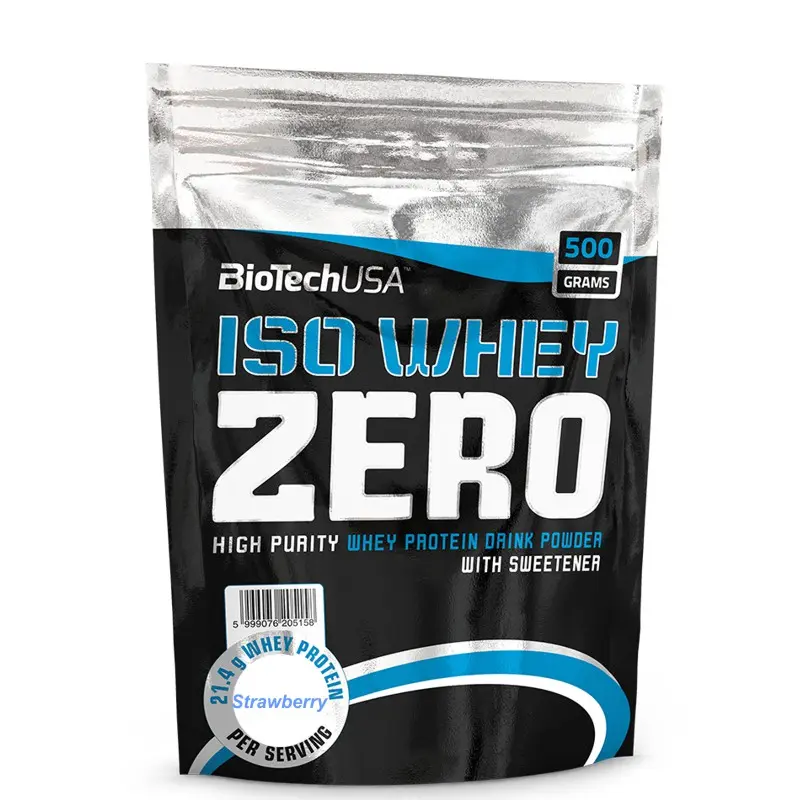BioTechUSA Iso Whey protein Zero, Jagoda, 500g
