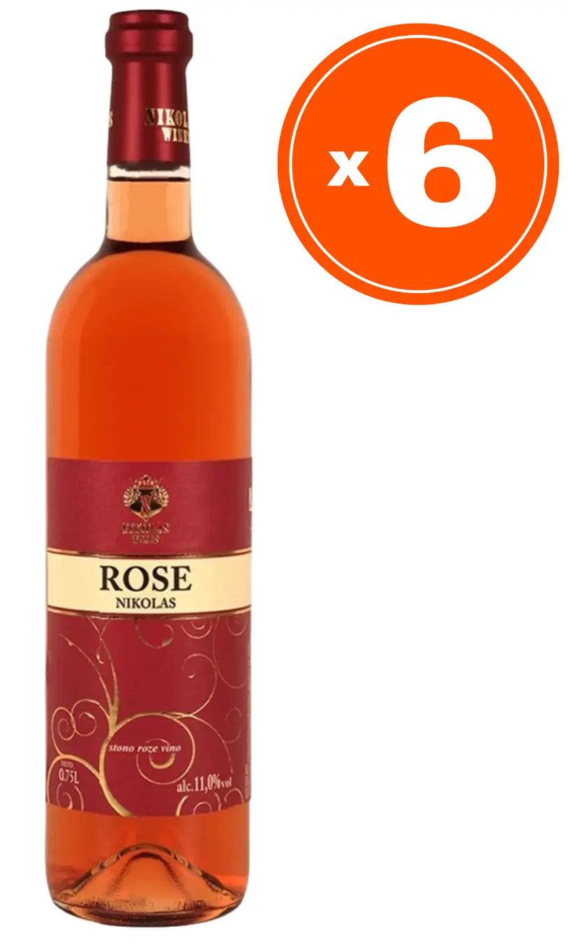 Nikolas Wines Rose vino, 0.75l, 6 komada