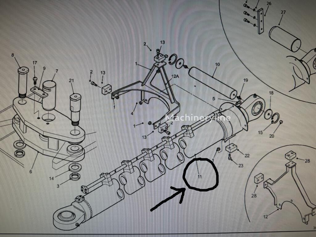 Linde Ausschubzy r hidraulični cilindar za mašine za skladištenje