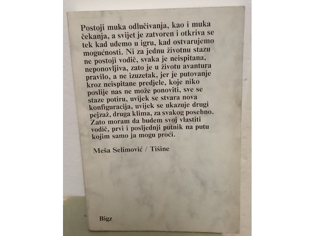 TIŠINE - MEŠA SELIMOVIĆ