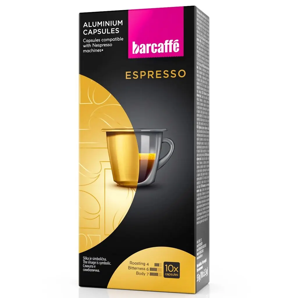 BarCaffe Kapsule za kafu Nespresso Espresso, 10 komada