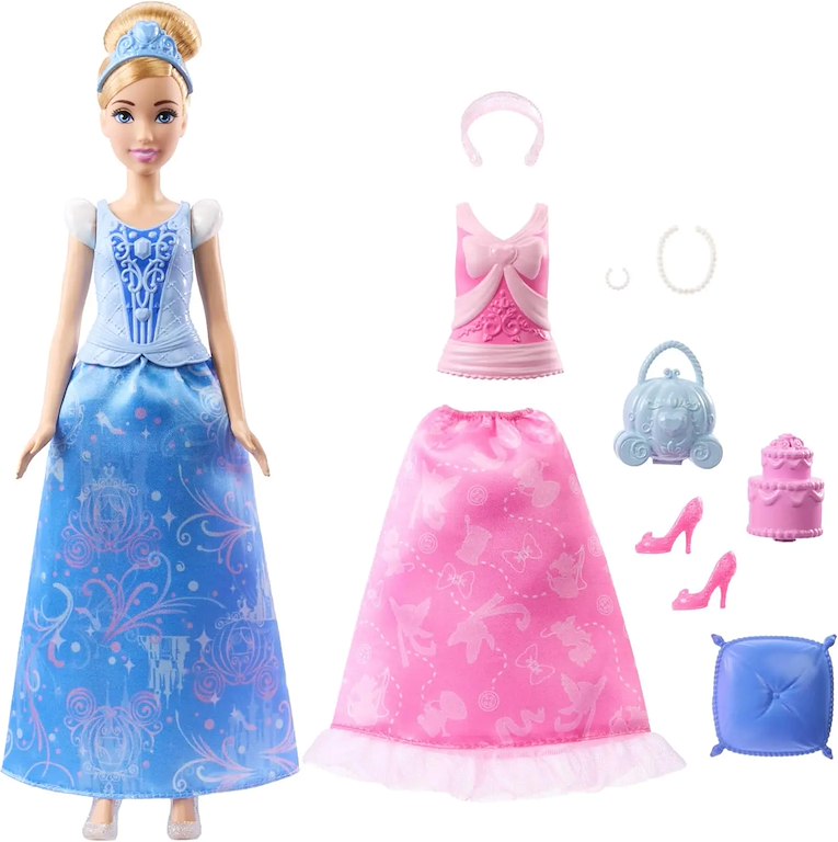 Mattel Lutka Pepeljuga sa dodacima Disney princeza