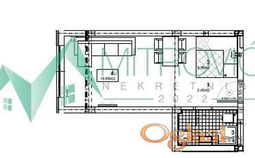 Novi Sad, Telep - Garsonjera sa povratom PDV 28m2