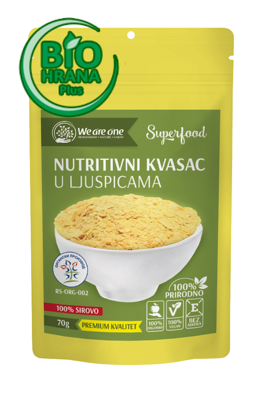 Nutritivni kvasac ljuspuce organik 70g We are one