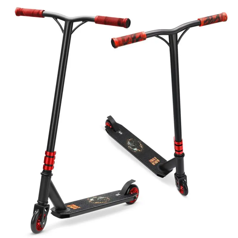 Bold Cube Trotinet za decu Stunt Deluxe Fire, Crveni