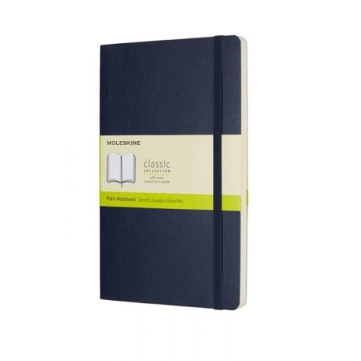 Rokovnik Moleskine Saphire blue mek povez čist list LG