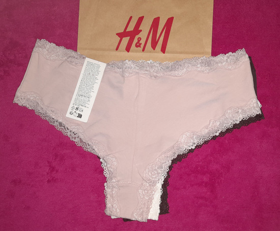 H&M 3kom puder roze,bele,braon brazilke NOVO!%