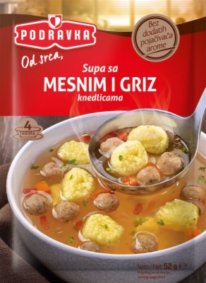 SUPA BISTRA SA MESNIM I GRIZ KNEDLAMA PODRAVKA 52G