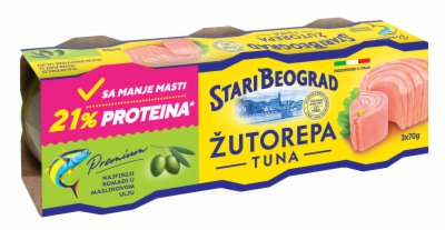 TUNA ŽUTOREPA U MASLINOVOM ULJU ST.BEOGRAD 3X80G