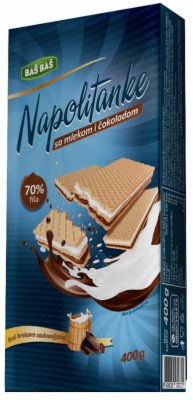 NAPOLITANKE MLEKO&ČOKOLADA BAŠ BAŠ 400G