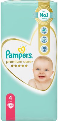 PELENE PAMPERS PREMIUM CARE 4 VP 9-14KG 52/1