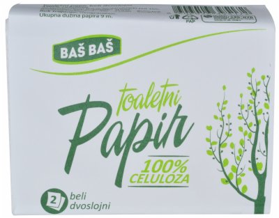 TOALETNI PAPIR 2SL 100% CELULOZA BAŠ BAŠ 1/1