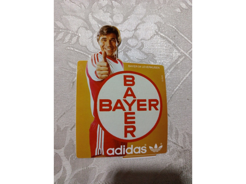 Retro BAYER adidas nalepnica