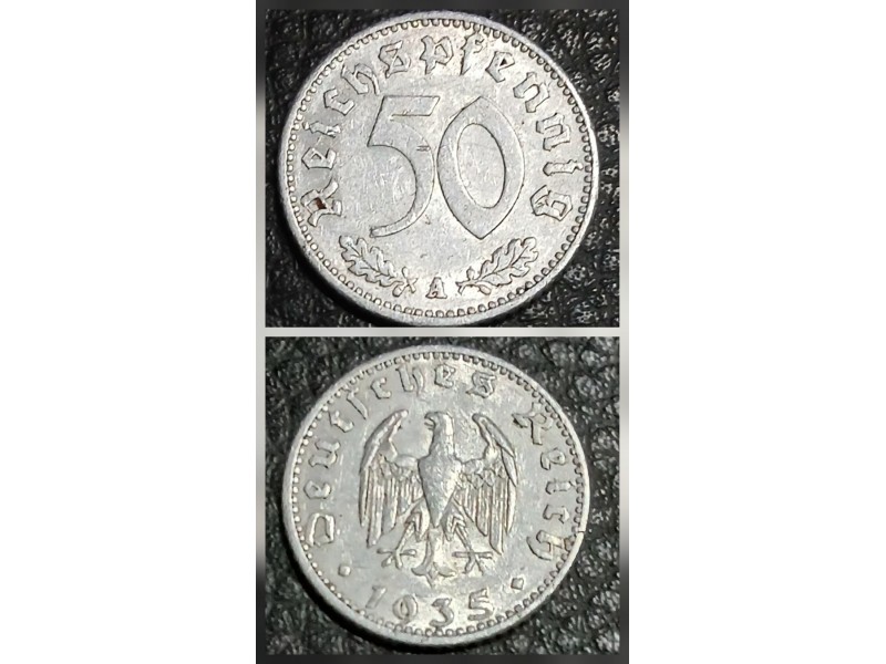 50 REICHSPFENNIG 1935 A – NEMAČKA (III RAJH)
