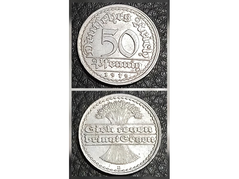 50 PFENNIG 1919 – NEMAČKA (D) – VAJMARSKA REPUBLIKA