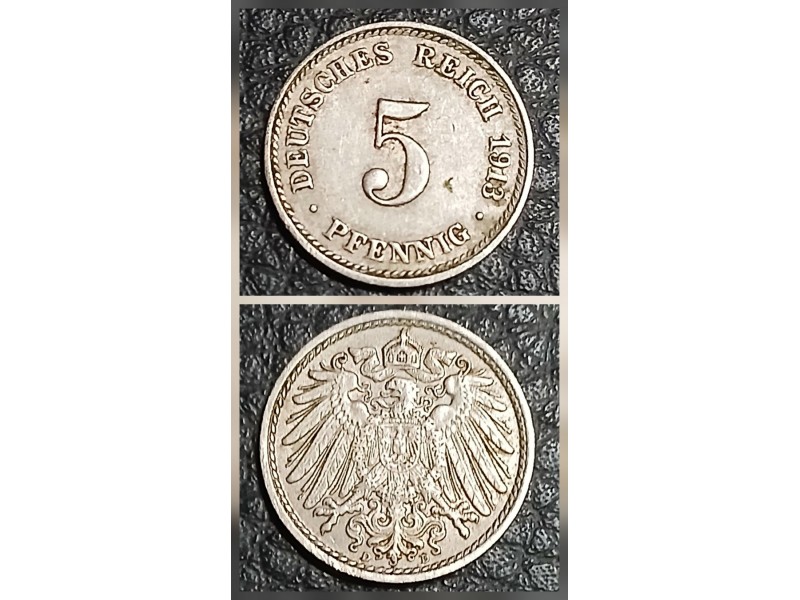 5 PFENNIG 1913 – NEMAČKA (D) – CARSKI PERIOD