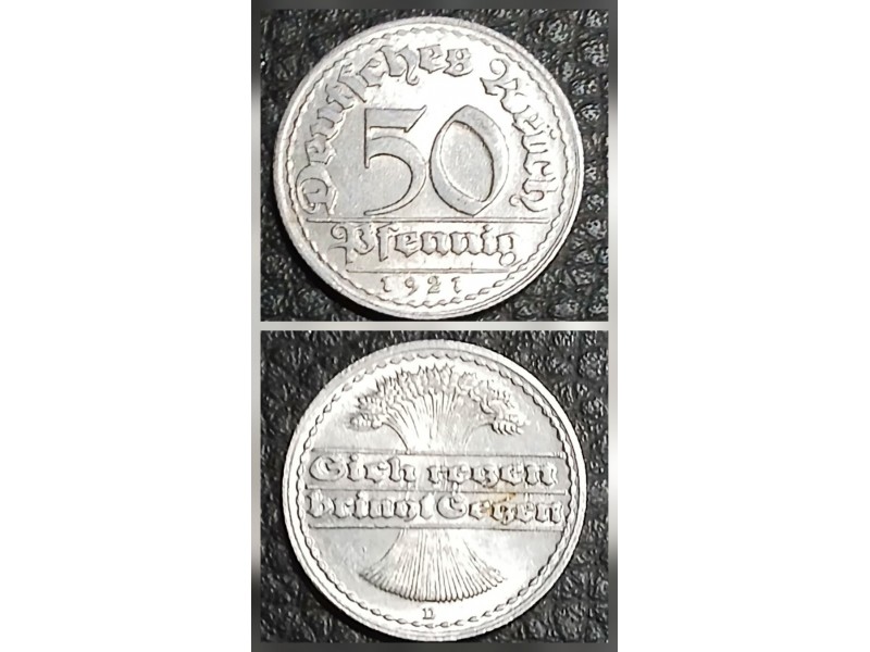 50 PFENNIG 1921 NEMAČKA – KOVANICA