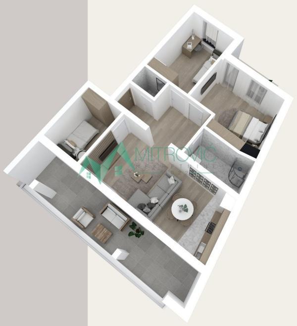 Troiposoban stan na prodaju, 92m2, 247.200€