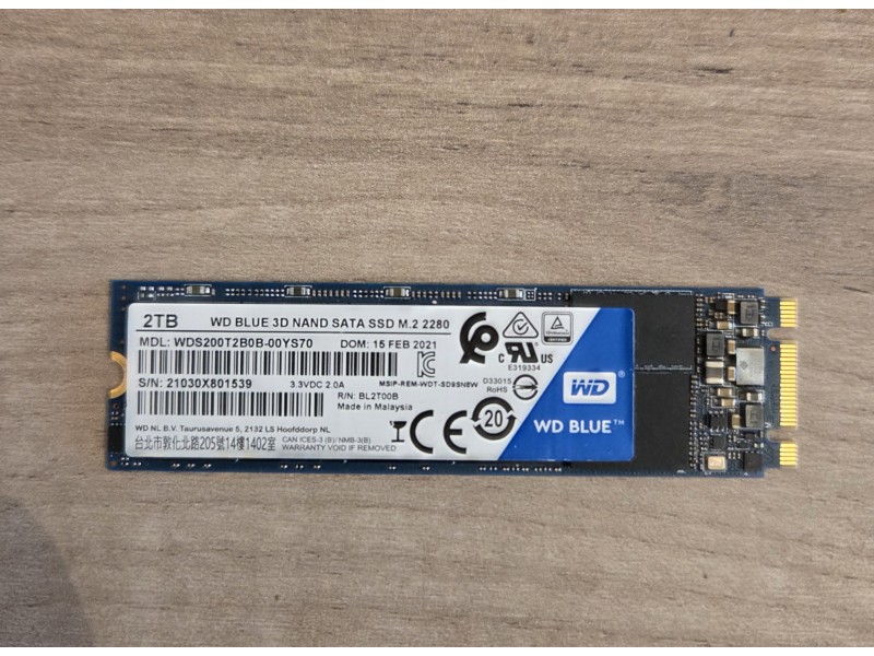 Wd Blue 2Tb nand sata ssd br.1