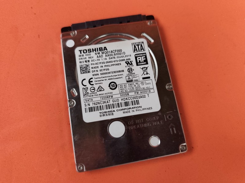 Toshiba Hard Disk 500GB za laptop