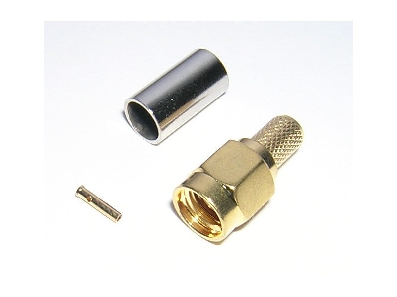 RP-SMA konektori muški, za kabal RG58, RG142, RG400