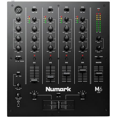 NUMARK DJ Mikseta M6, USB, Četvorkanalna, Crna
