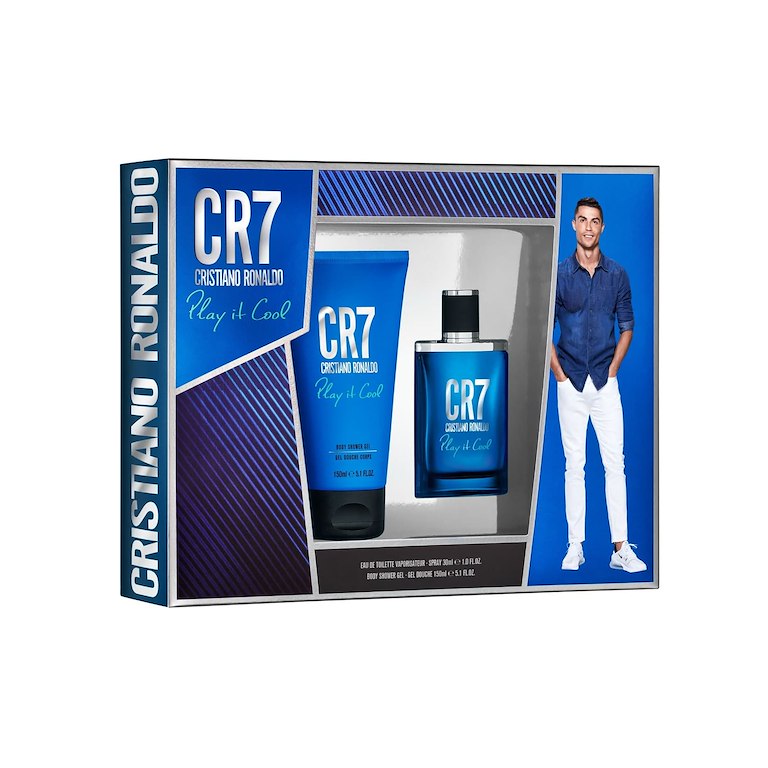 CR7 Muški parfemski set Play it Cool, EDT, 50ml + Gel za tuširanje, 150ml