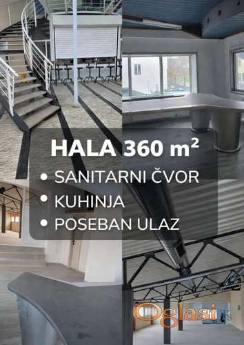 Komercijalni prostor za izdavanje 360m2 i 160m2