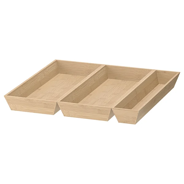 Umetak za pribor, 3 kom., bambus, 50x50 cm